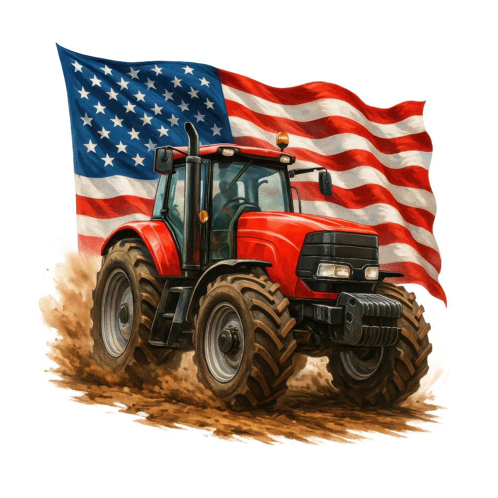 Patriotic Tractor Fabric Panel 10 – QuiltingFabricPanels.com