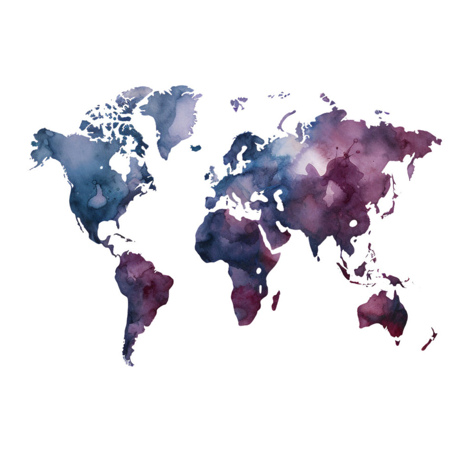 Colorful World Map – QuiltingFabricPanels.com