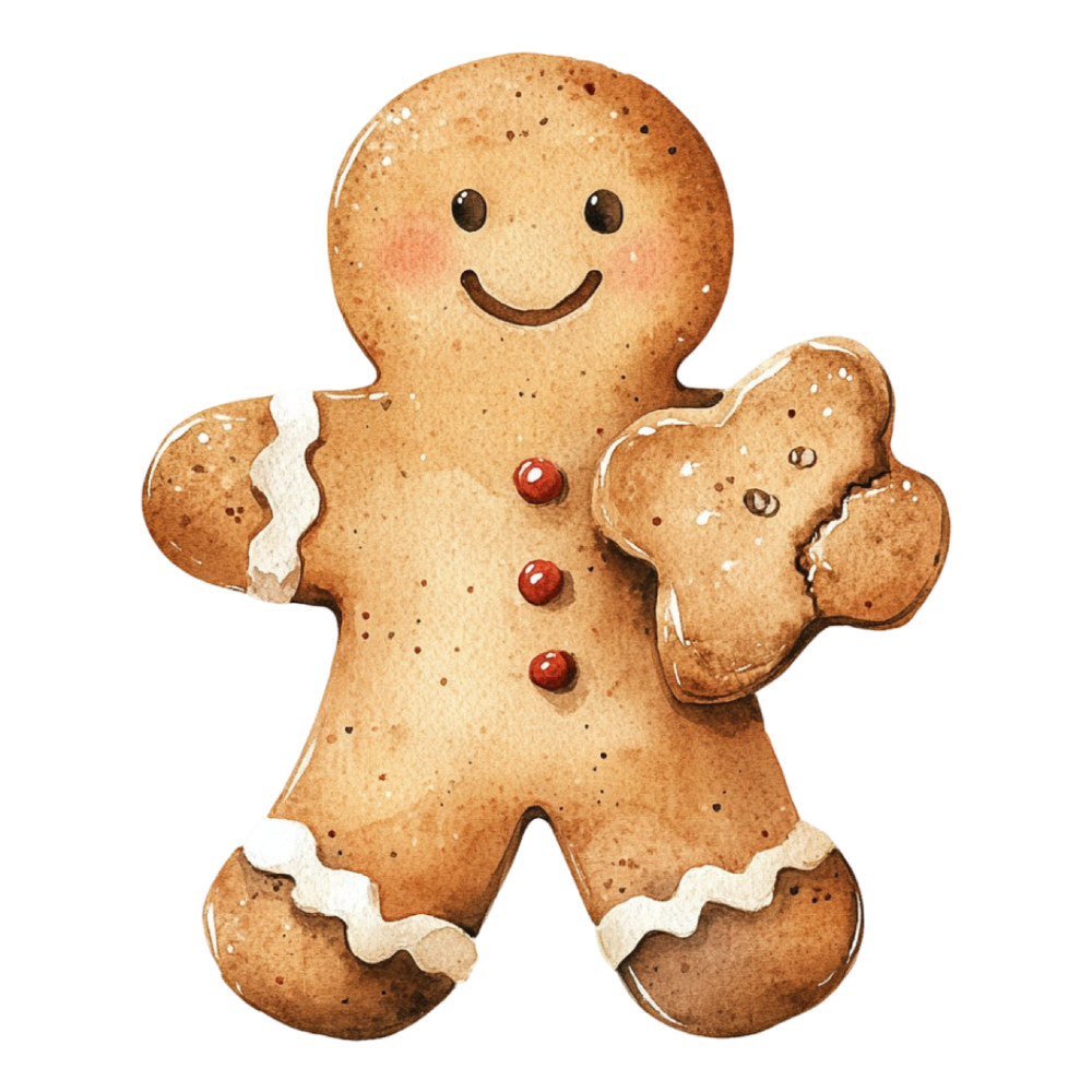 Christmas Gingerbread Man Fabric Panel 13 – QuiltingFabricPanels.com
