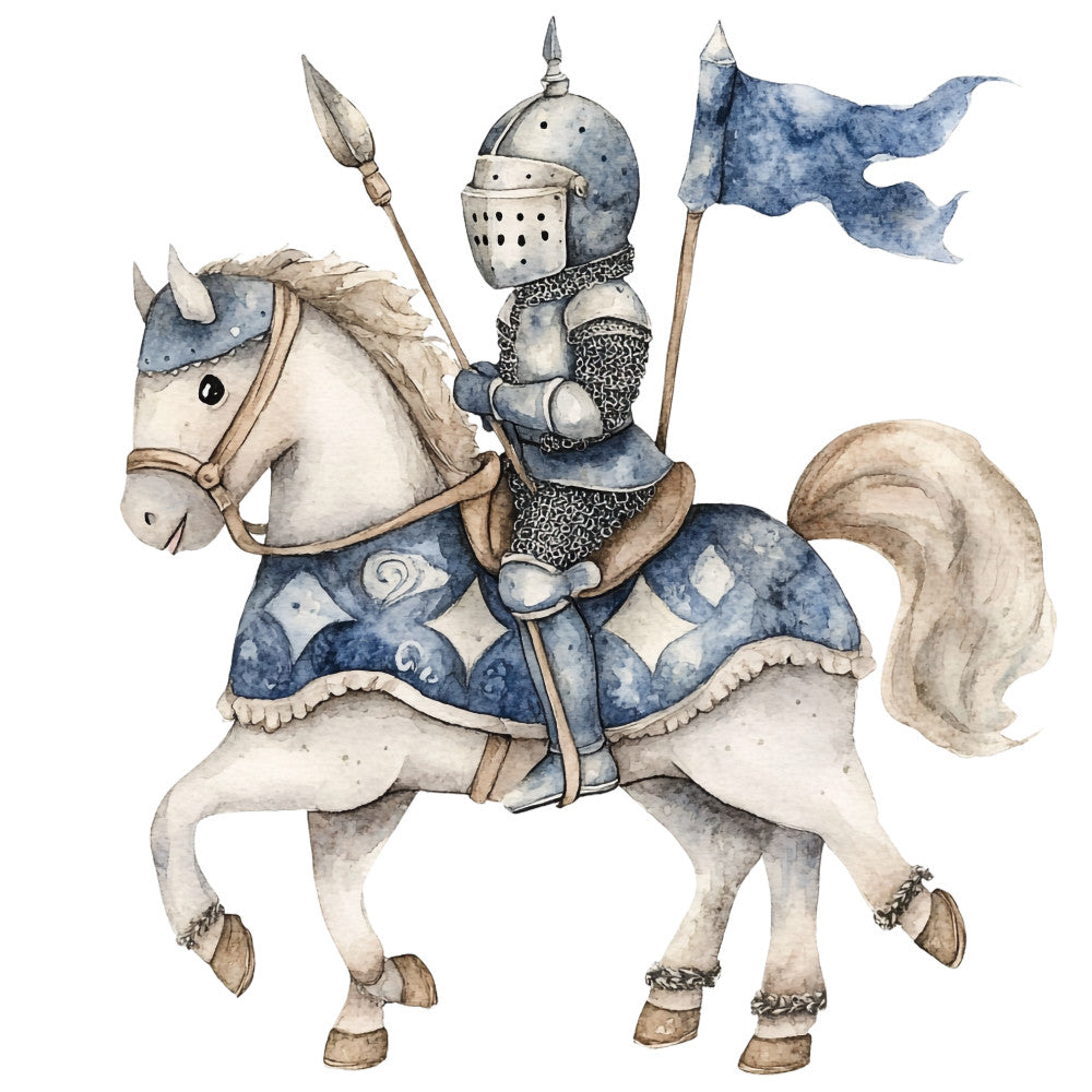 Cute Knight Fabric Panel 10 – QuiltingFabricPanels.com