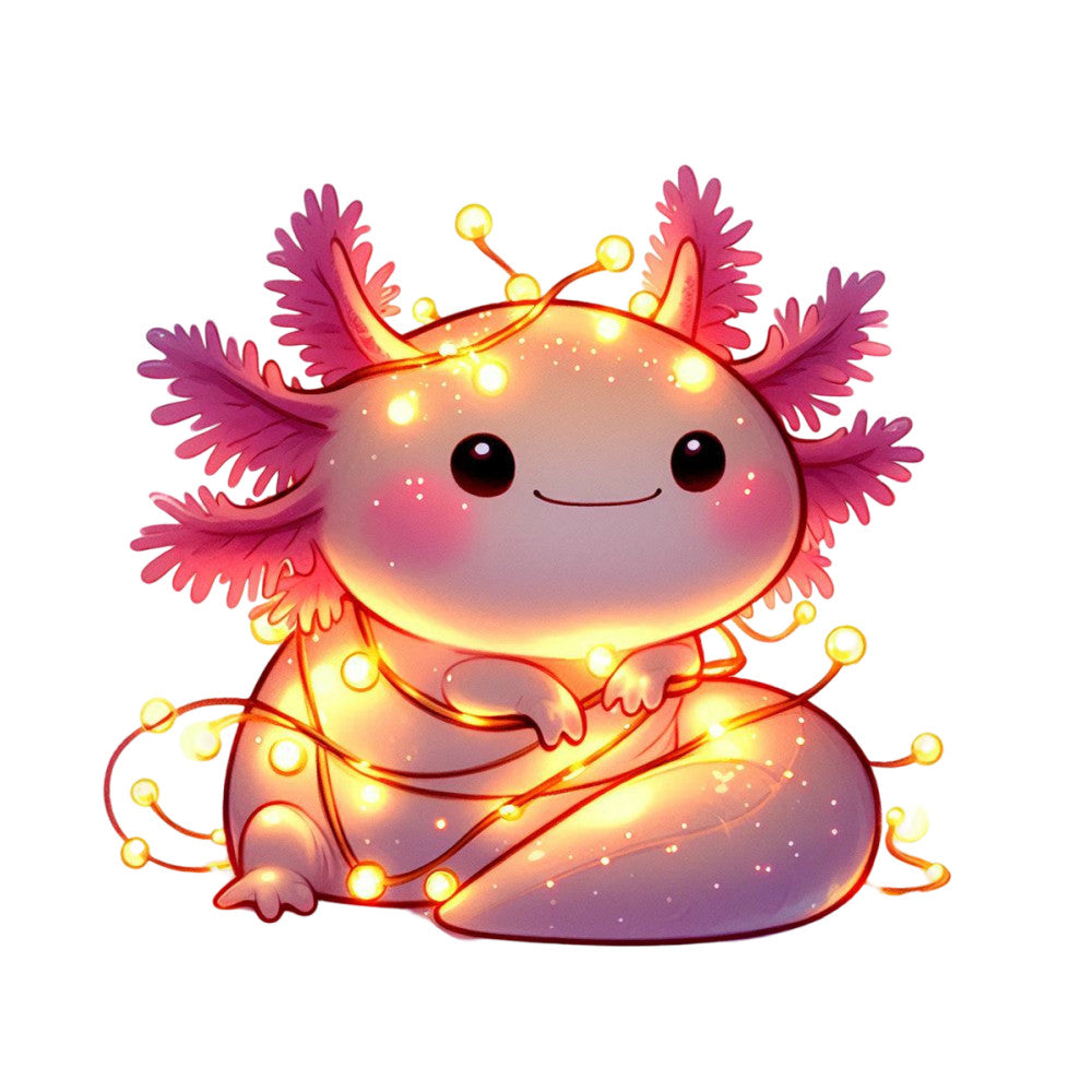 Cute Cartoon Axolotl Fabric Panel 18 – QuiltingFabricPanels.com