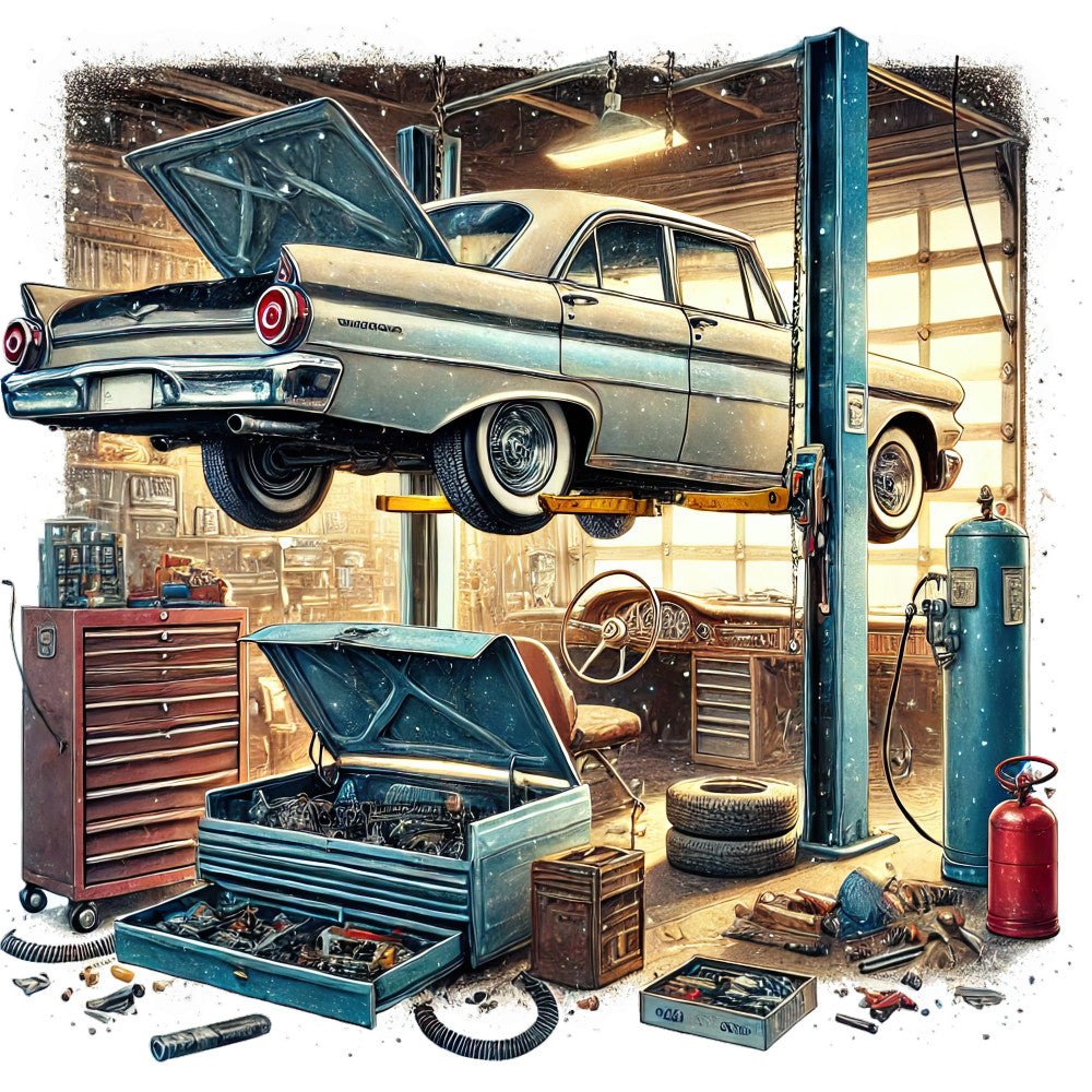 Mechanics Fabric Panel 19 – QuiltingFabricPanels.com