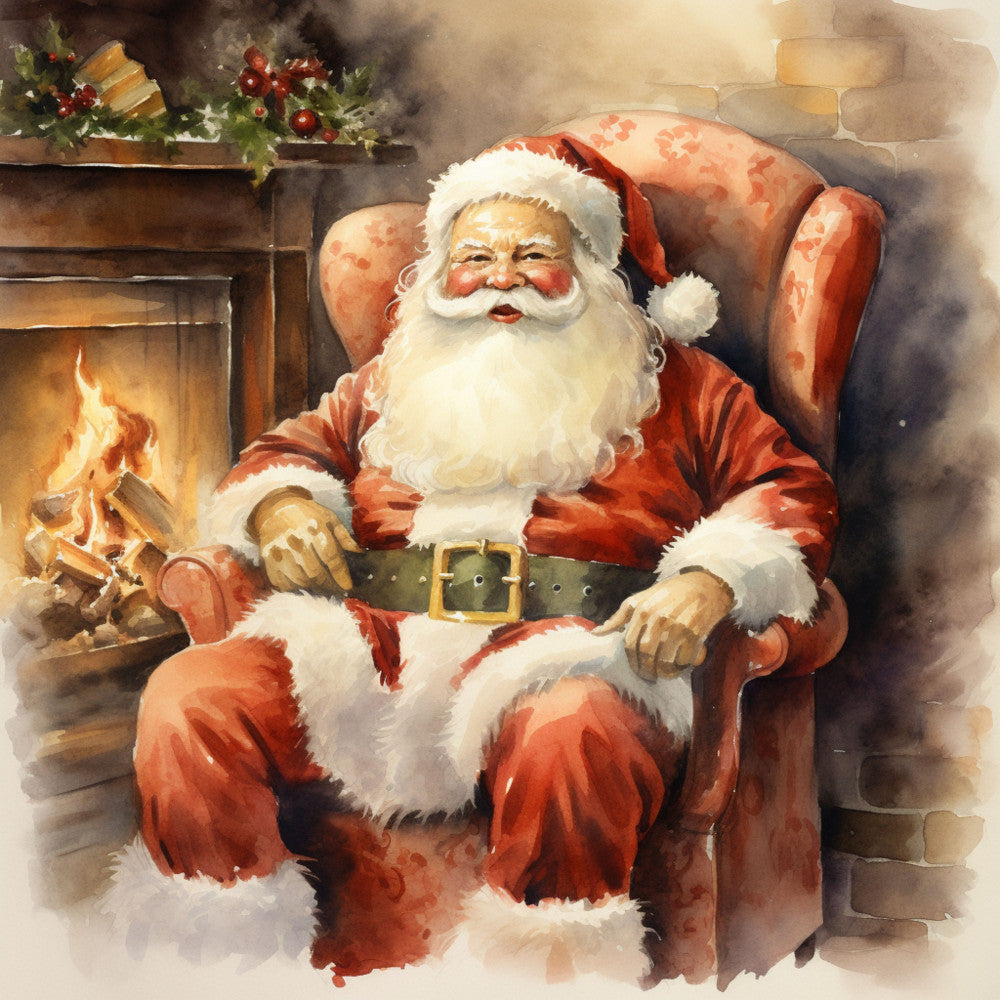 Santa Claus Christmas Scene Fabric Panel 24 – QuiltingFabricPanels.com