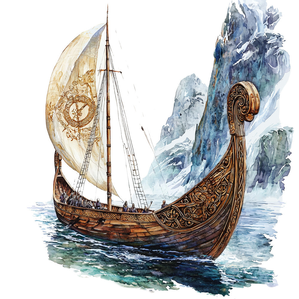 Viking Ships Fabric Panel 24 – QuiltingFabricPanels.com