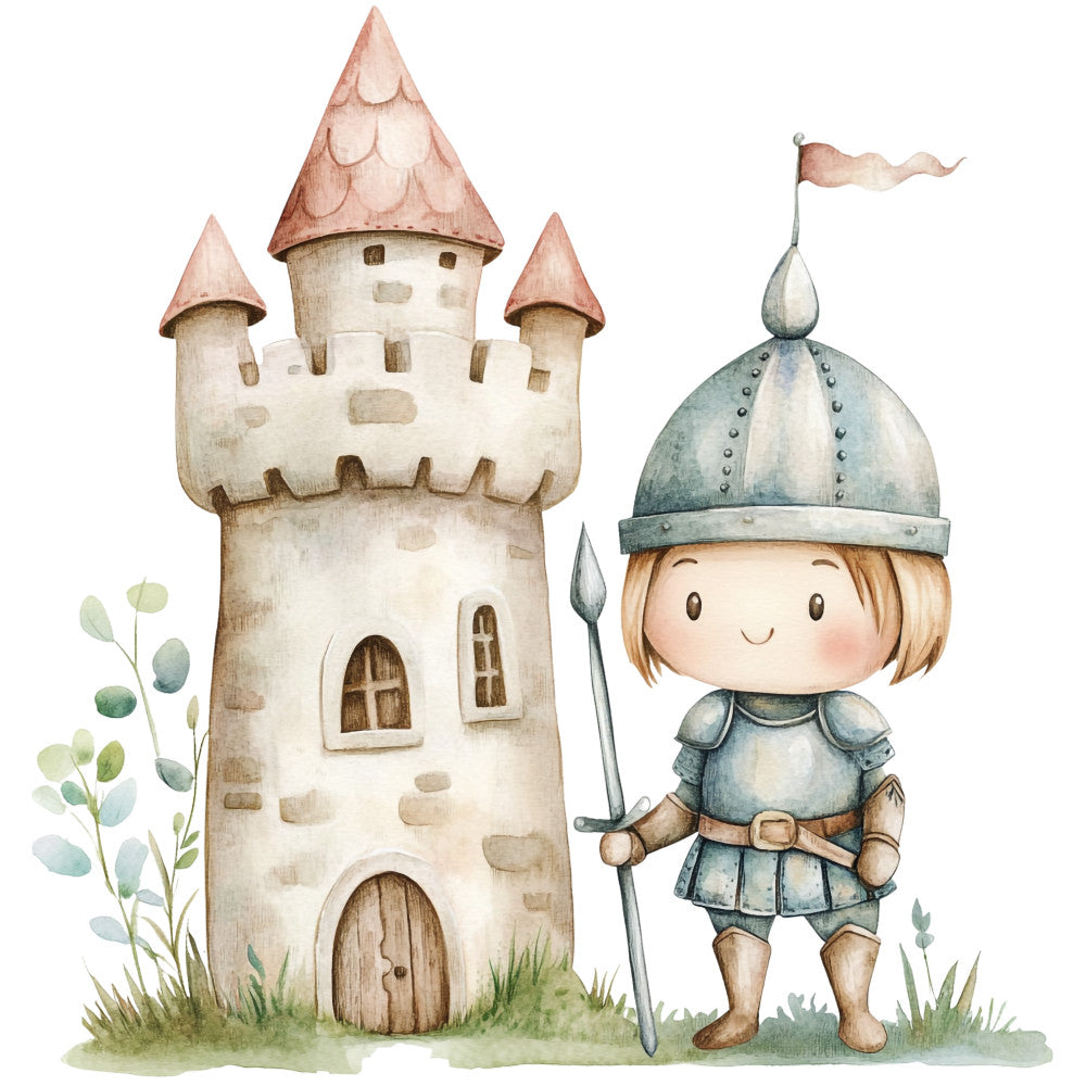 Cute Knight Fabric Panel 24 – QuiltingFabricPanels.com