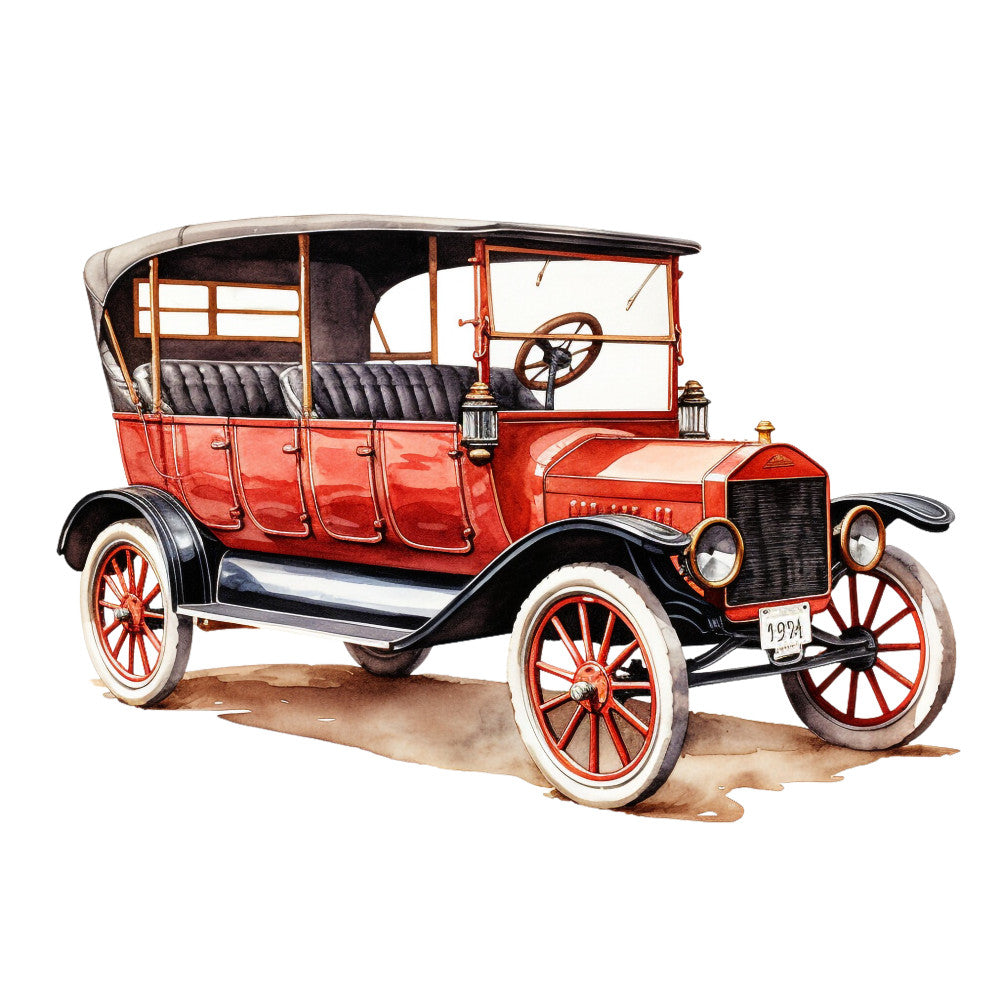 Vintage Cars Fabric Panel 20 – QuiltingFabricPanels.com