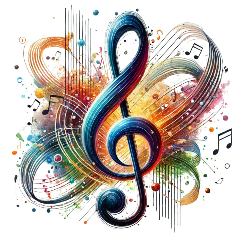 Musical Notes Fabric Panel 15 – QuiltingFabricPanels.com