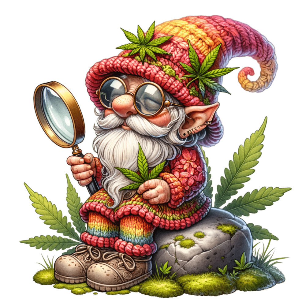 Cannabis Garden Gnomes Fabric Panel 3 – QuiltingFabricPanels.com