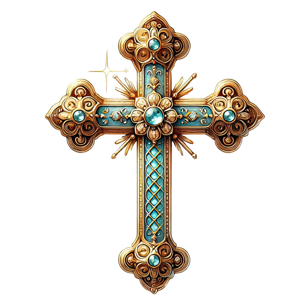 Catholic Symbols Fabric Panel 32 – QuiltingFabricPanels.com