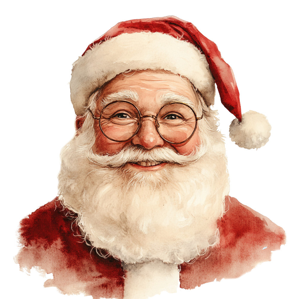 Watercolor Santa Claus Fabric Panel 14 – QuiltingFabricPanels.com