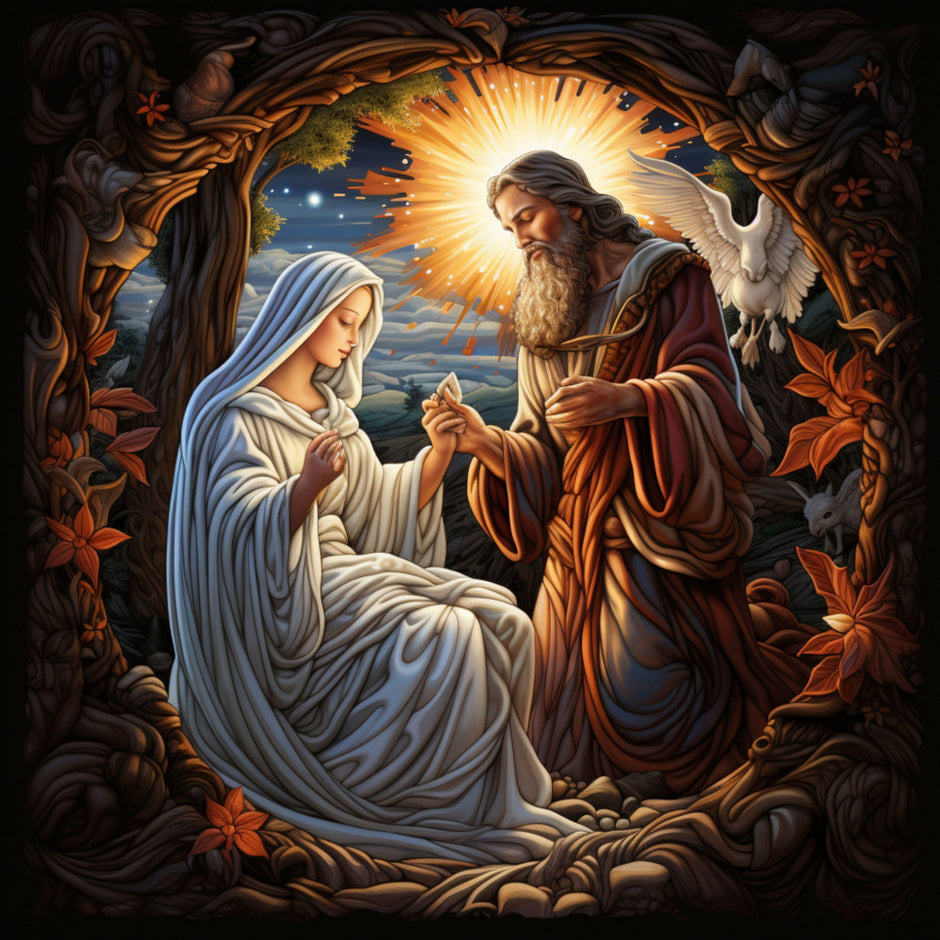 Nativity Stained Glass – QuiltingFabricPanels.com
