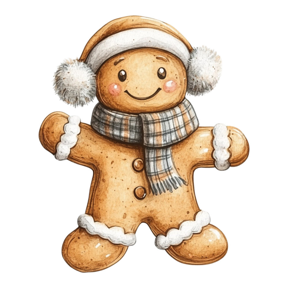 Christmas Gingerbread Man Fabric Panel 29 – QuiltingFabricPanels.com