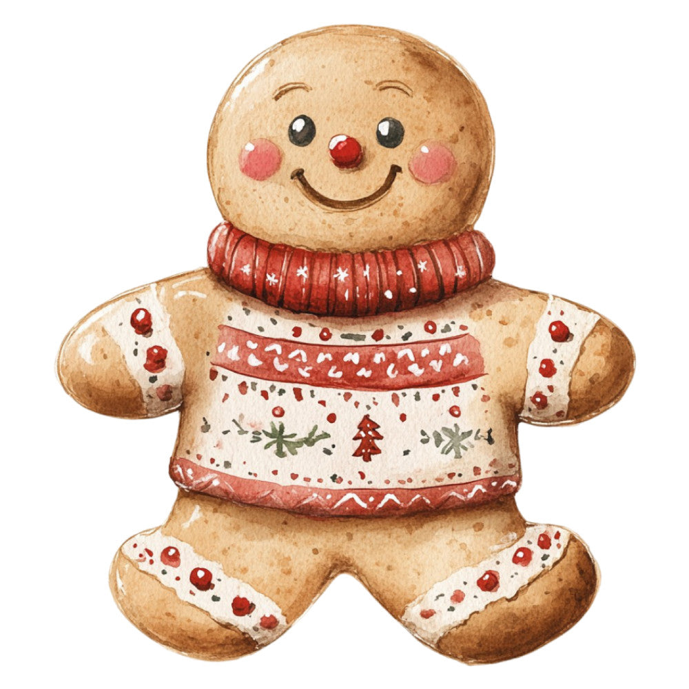 Christmas Gingerbread Man Fabric Panel 3 – QuiltingFabricPanels.com
