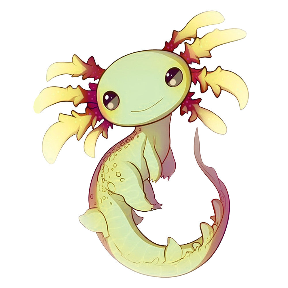 Cartoon Axolotl Fabric Panel 27 – QuiltingFabricPanels.com