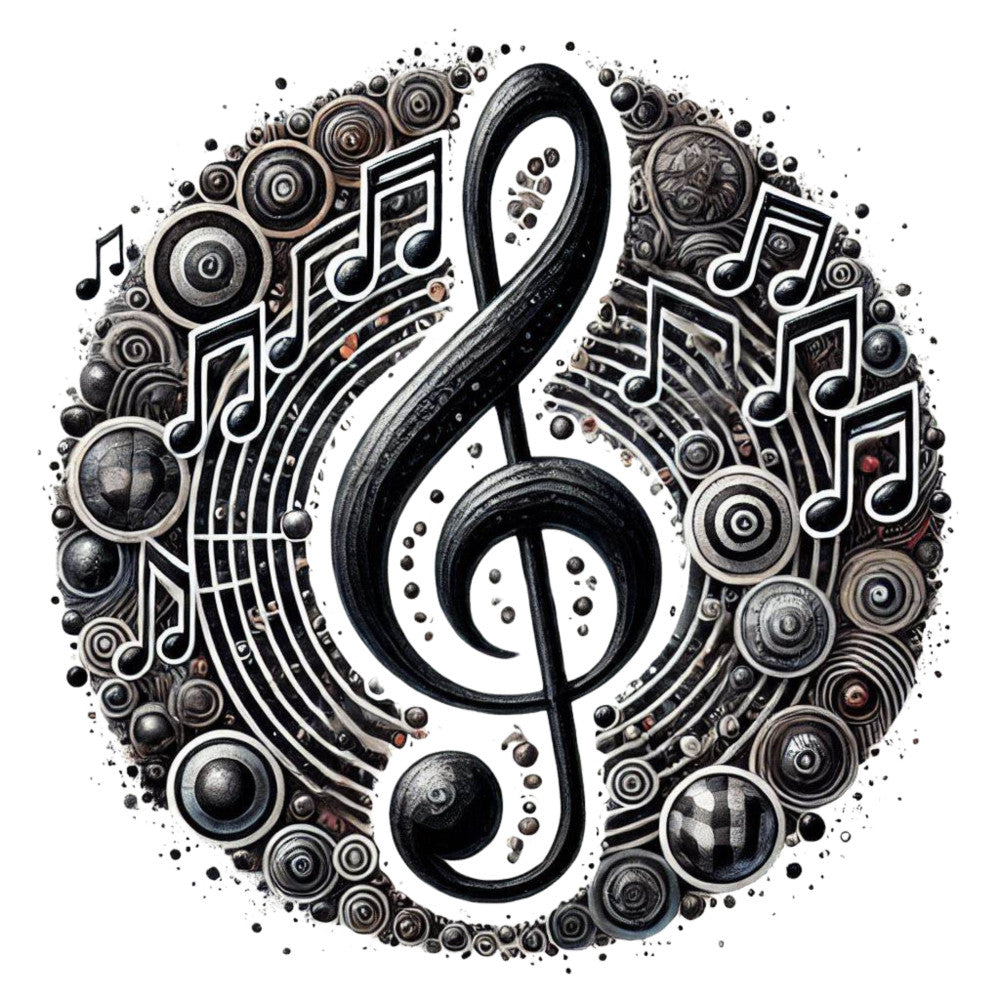 Musical Notes Fabric Panel 22 – QuiltingFabricPanels.com