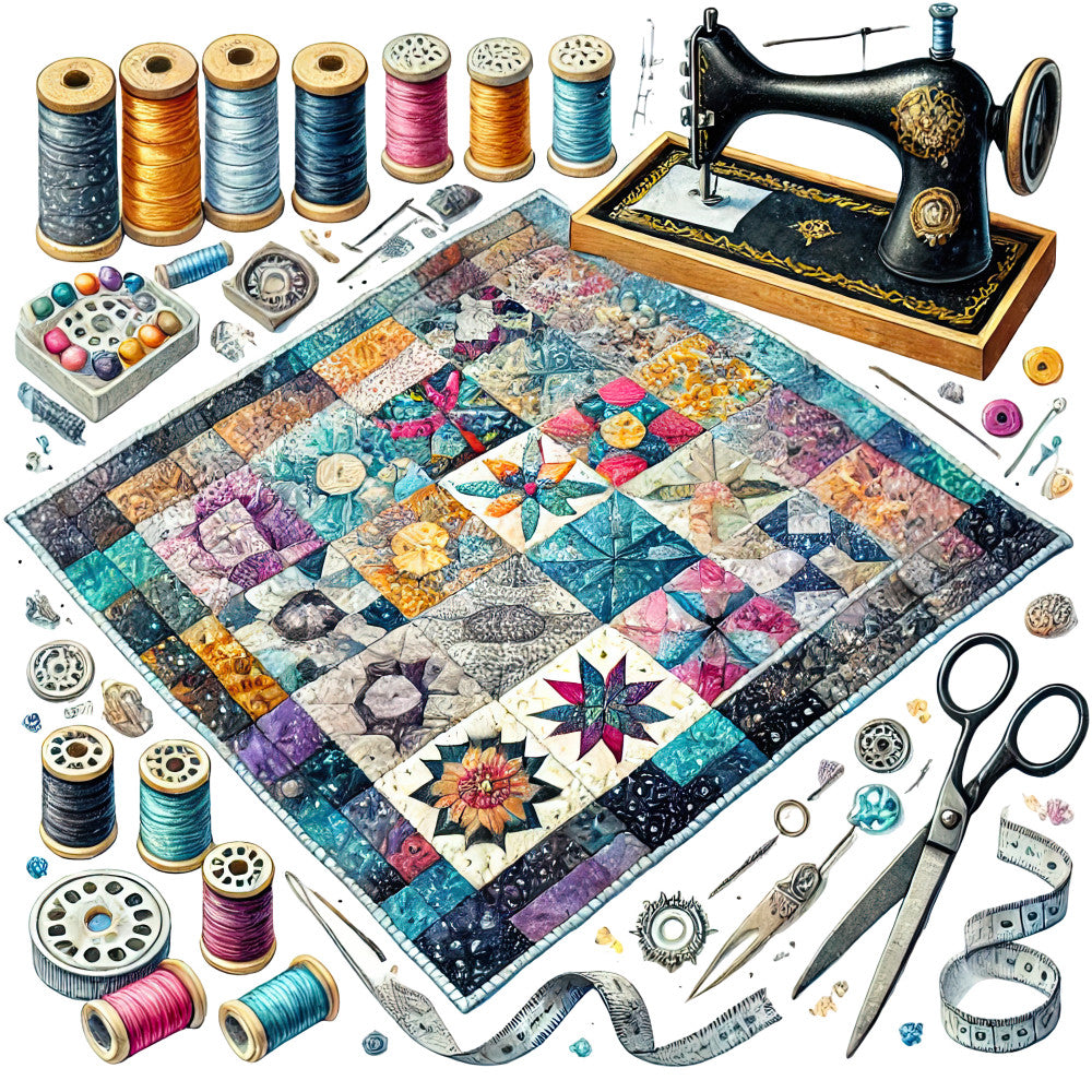 Sewing Scenes Fabric Panel 25 – QuiltingFabricPanels.com