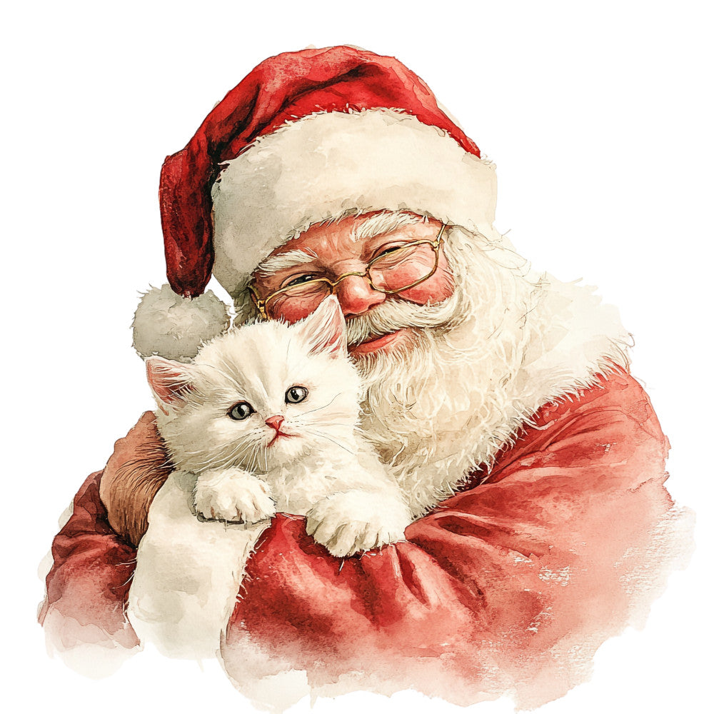 Watercolor Santa Claus Fabric Panel 19 – QuiltingFabricPanels.com