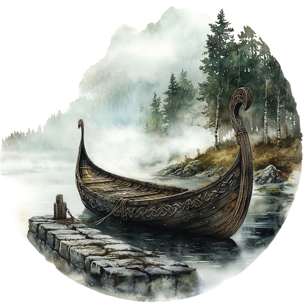 Viking Ships Fabric Panel 2 – QuiltingFabricPanels.com