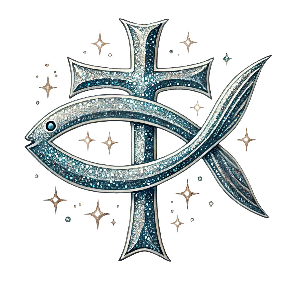 Catholic Symbols Fabric Panel 34 – QuiltingFabricPanels.com