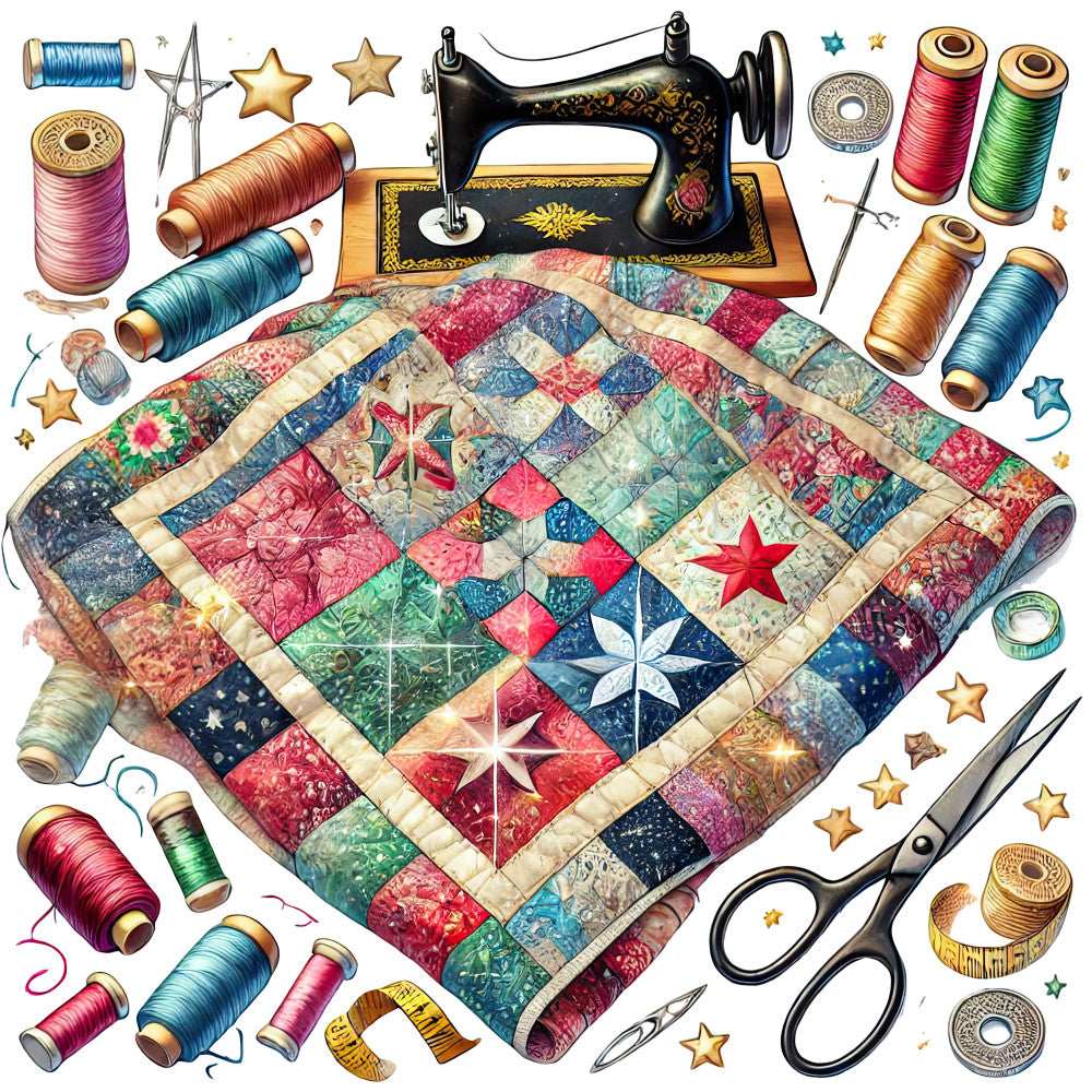 Sewing Scenes Fabric Panel 23 – QuiltingFabricPanels.com
